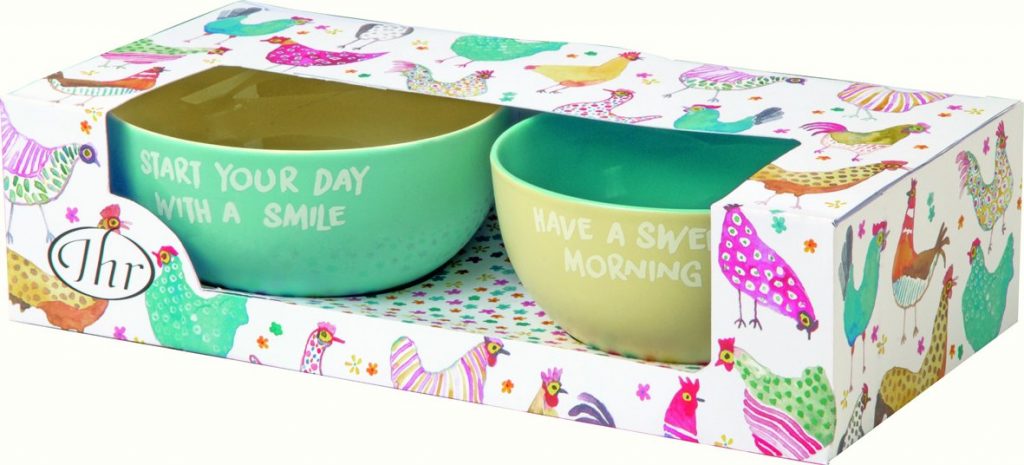 Ihr, Jolly Hens, Müslischalen-Set | Wäschespeicher